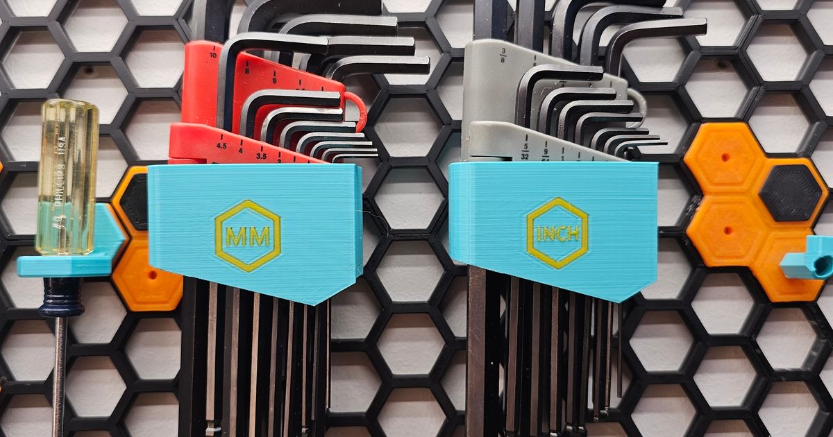 Honeycomb Storage Wall (HSW) Tekton allen key holder by chuckr | Download free STL model ...
