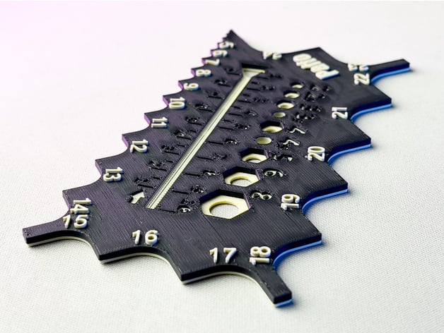 Fillet Gauge 1mm to 24mm + Metric Bolt & Nuts Checker por Paffo ...