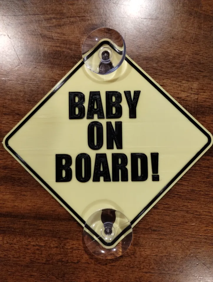 Baby on Board Sign by WCTT | Download free STL model | Printables.com
