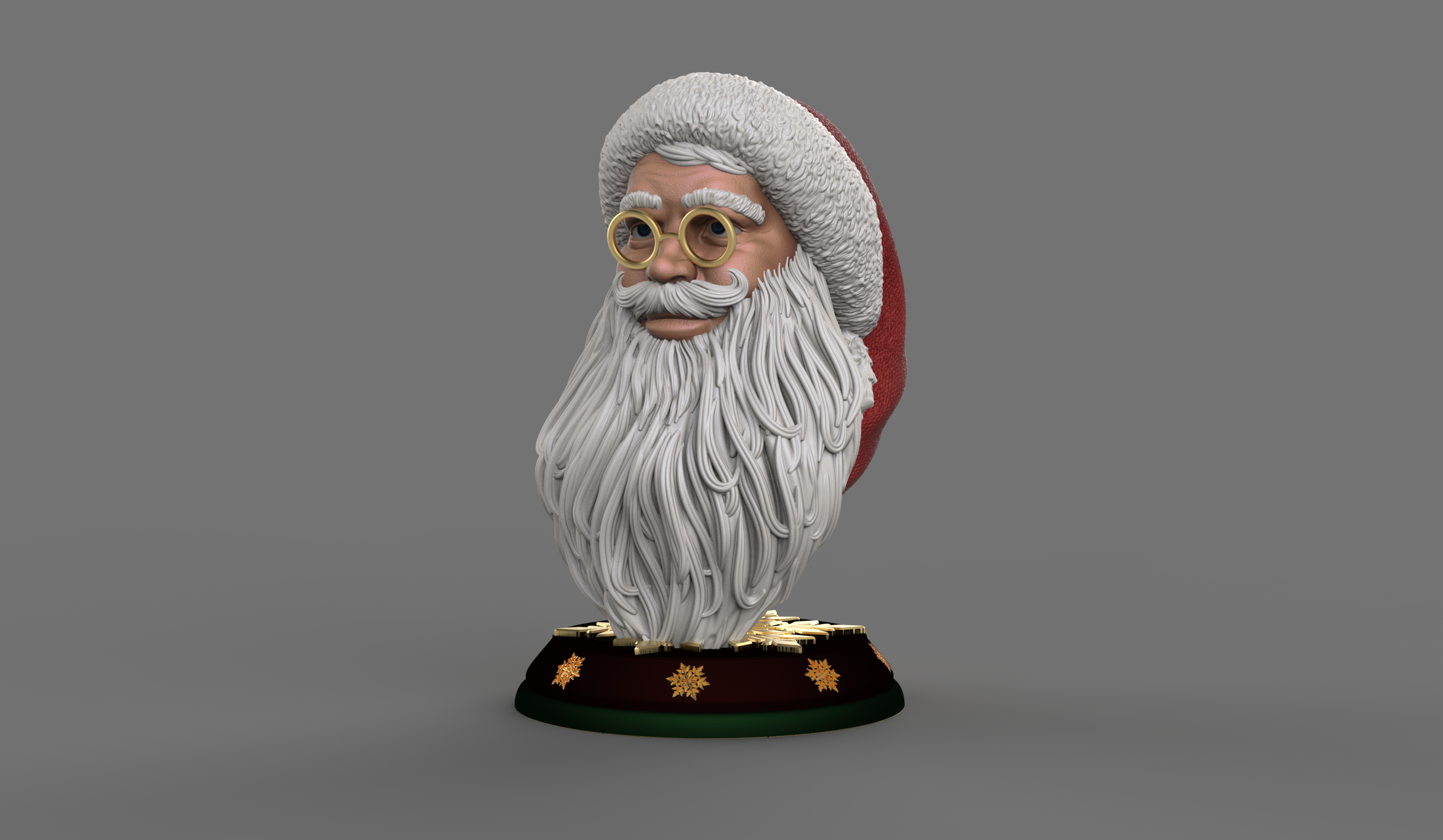 Santa Claus bust - presupported by Wekster | Printables Store