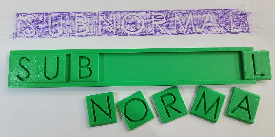 Indentation letter stencil by Subnormal Creations | Download free STL ...