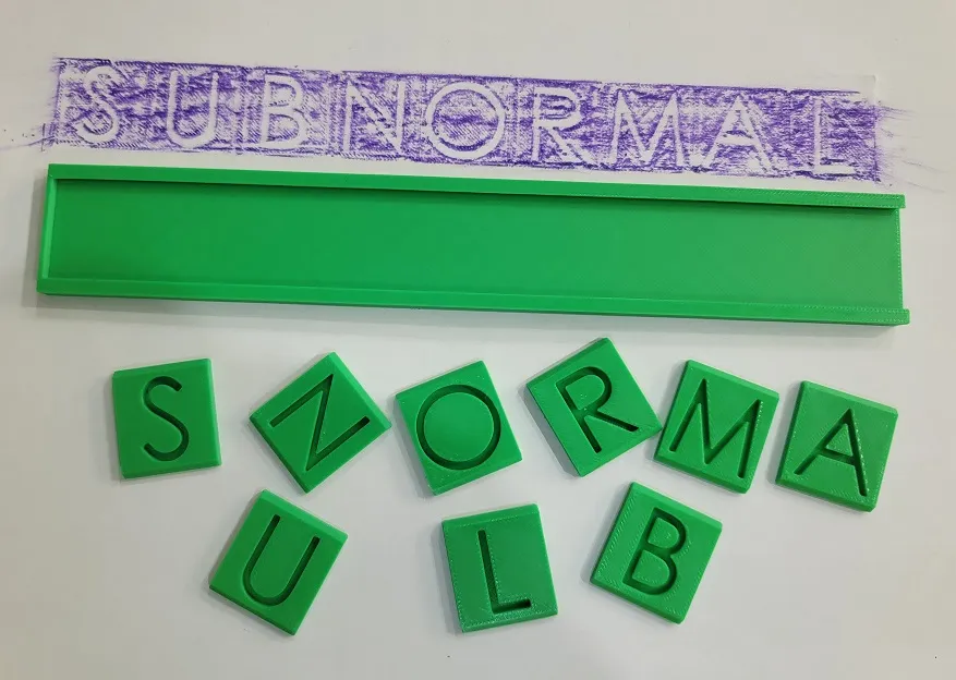 Indentation letter stencil by Subnormal Creations | Download free STL ...