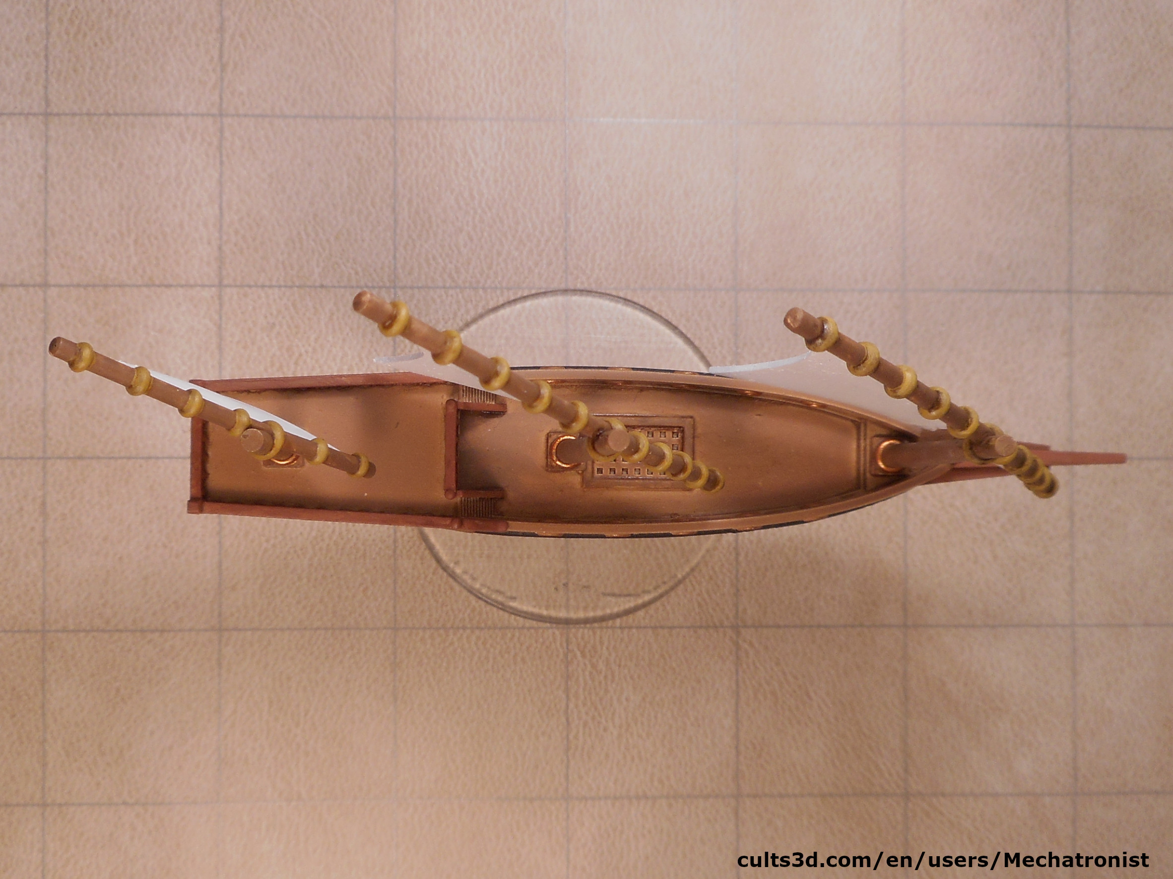 Xebec Sailing Ship Gaming Miniature Compatible with DnD Spelljammer by Mechatronist | Download ...