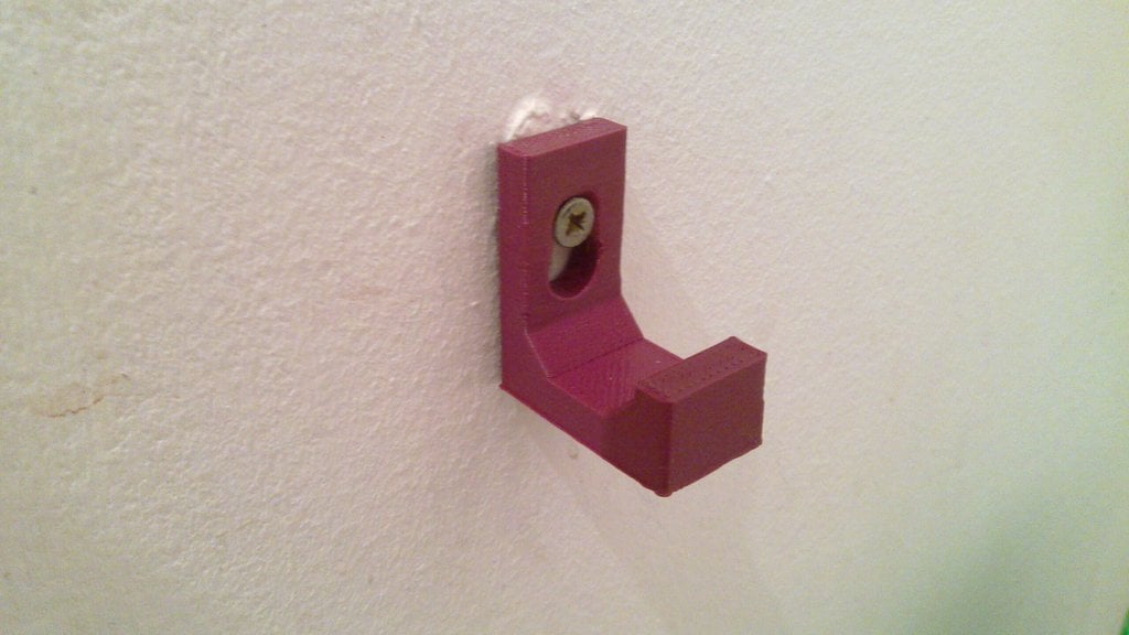 [Customizable] Basic wall mounted hook with screw keyholes by L29Ah ...