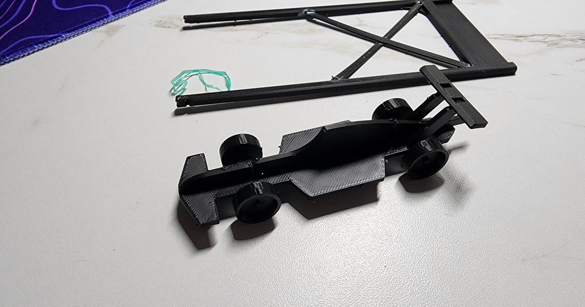 Mighty Mini Race Car(d) (LOW WASTE!) by J R | Download free STL model ...