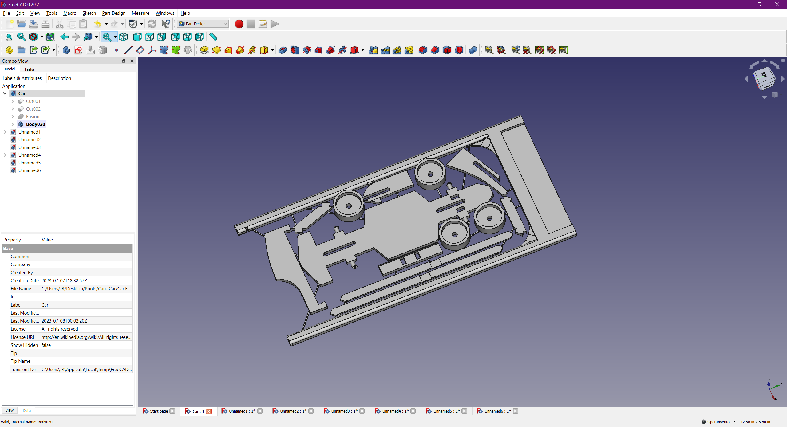Mighty Mini Race Car(d) (LOW WASTE!) by J R | Download free STL model ...