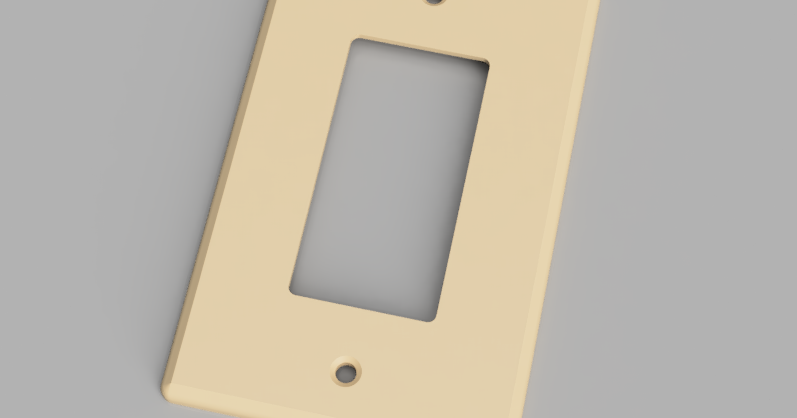 Switch Plate 1 gang Rocker by grizzie17 | Download free STL model ...