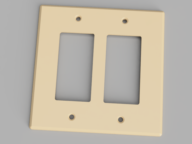 Switch Plate 2 Gang Rockers by grizzie17 | Download free STL model ...