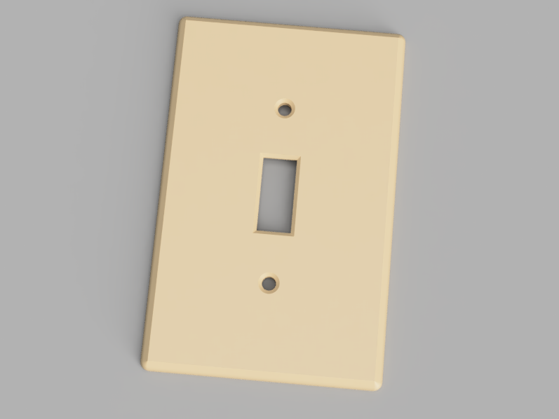 Switch Plate 1 Gang Toggle by grizzie17 | Download free STL model ...