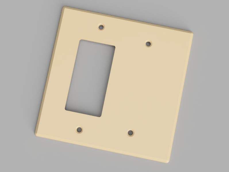 Switch Plate 2 Gang Rocker/Blank by grizzie17 | Download free STL model ...