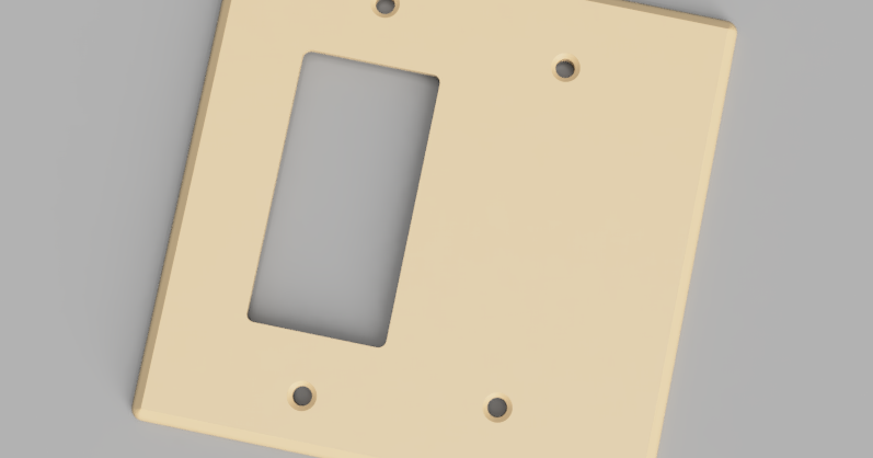 Switch Plate 2 Gang Rocker/Blank by grizzie17 | Download free STL model ...