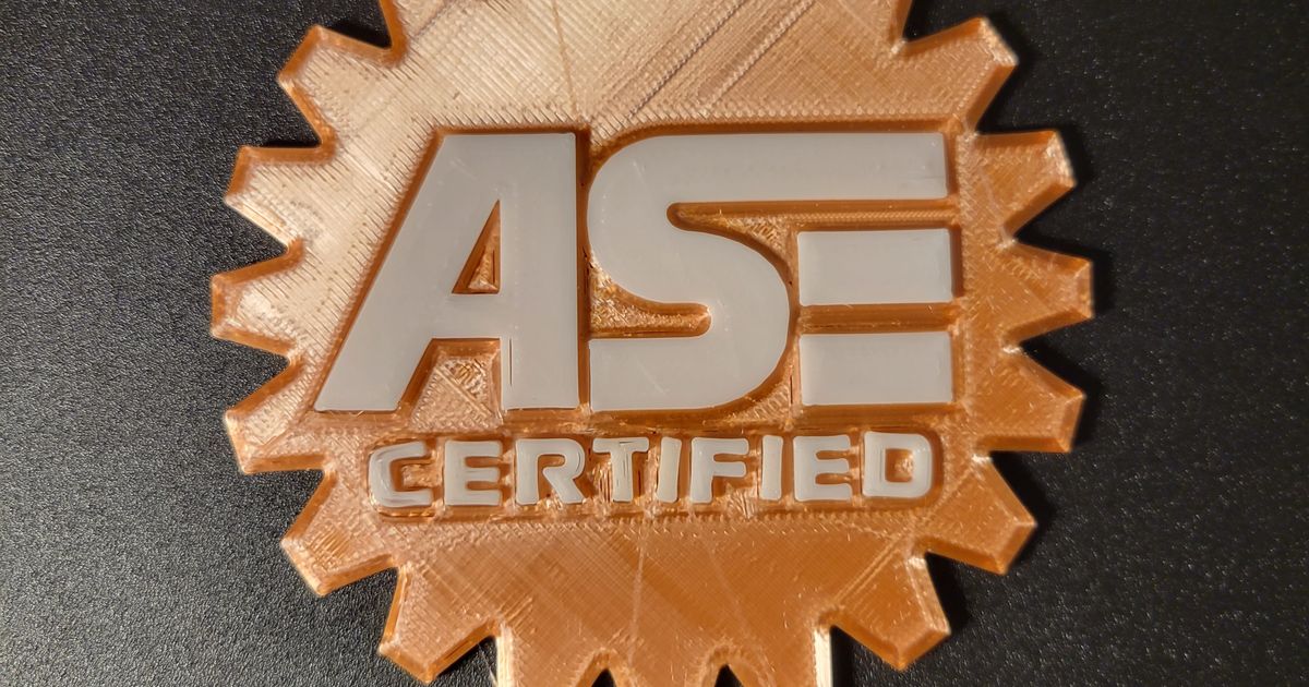 ASE Certified Logo by jgilson223 | Download free STL model | Printables.com