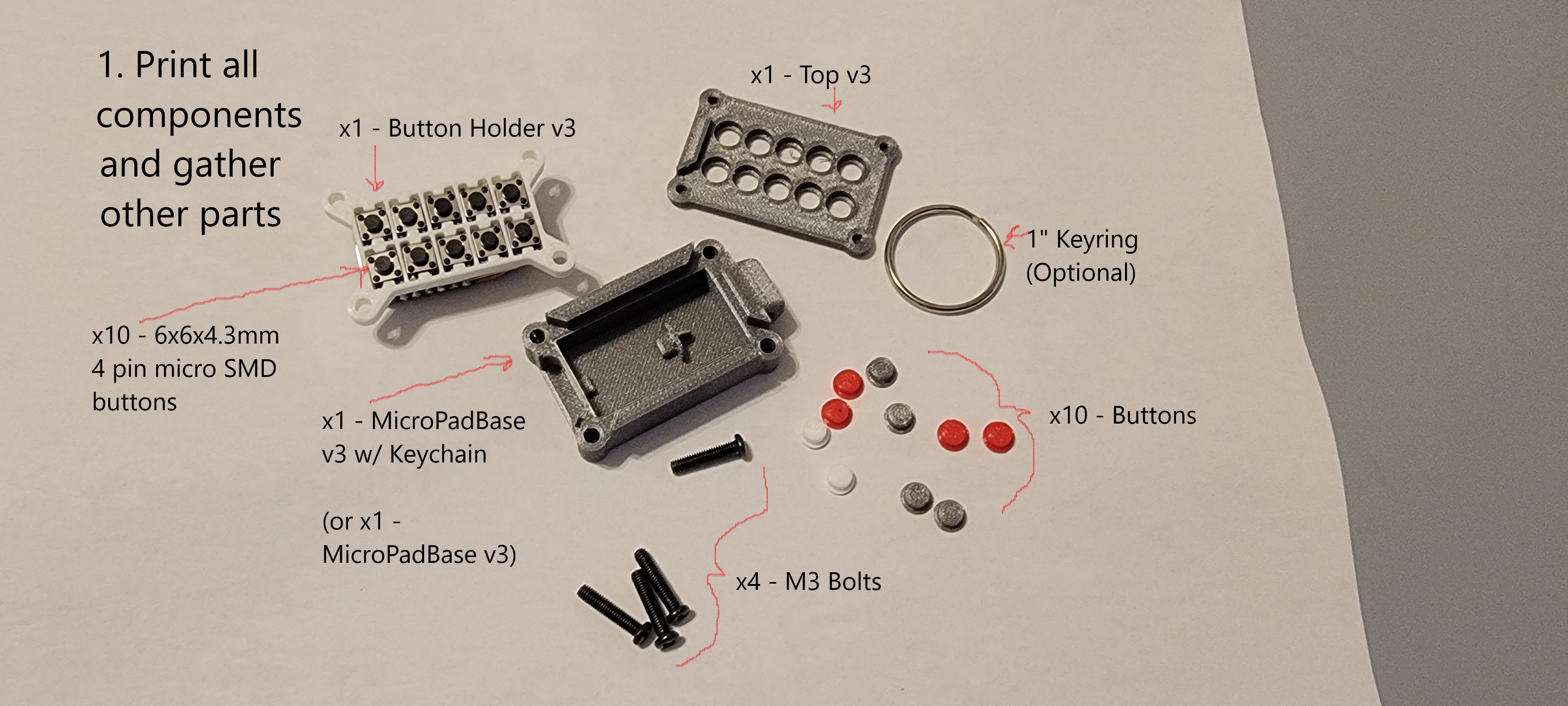 Micro Pad with 10 Buttons by McTech3D | Download free STL model ...