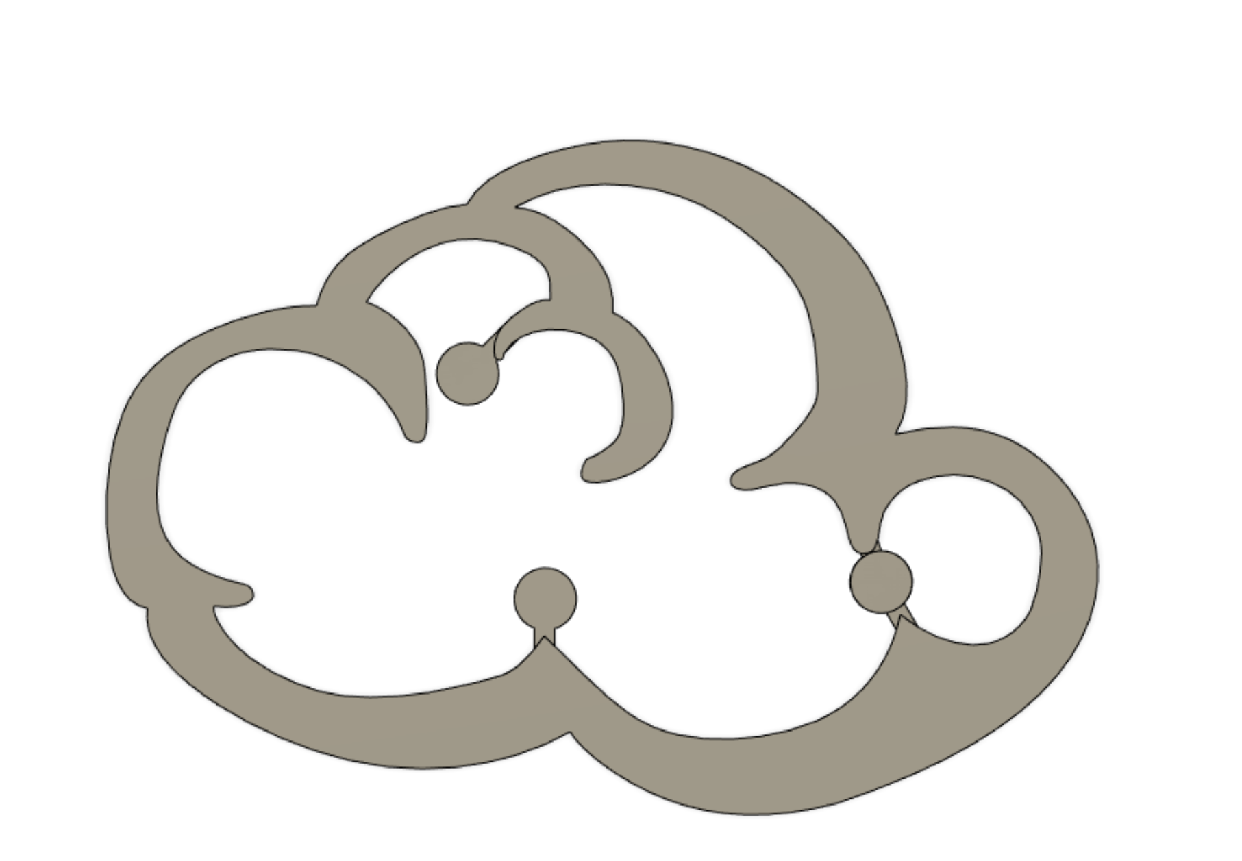 Simple Cloud by Jack Bajcz | Download free STL model | Printables.com