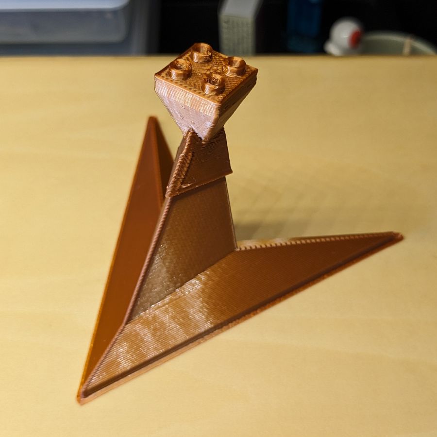 4 Studs Block Toy Mount of Triangular Pyramid Model Aircraft Stand by ...