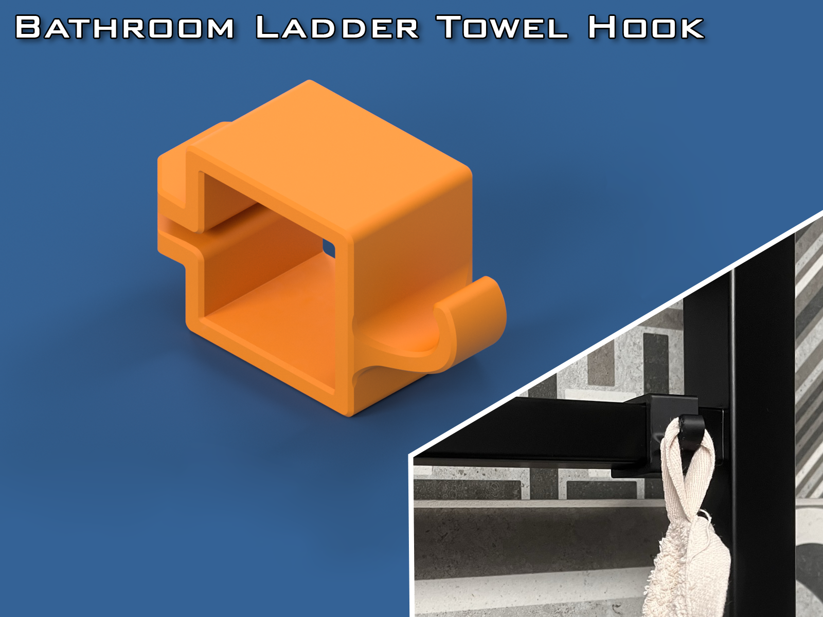 Bathroom Ladder Towel Hook by Filip Honzárek | Download free STL model ...