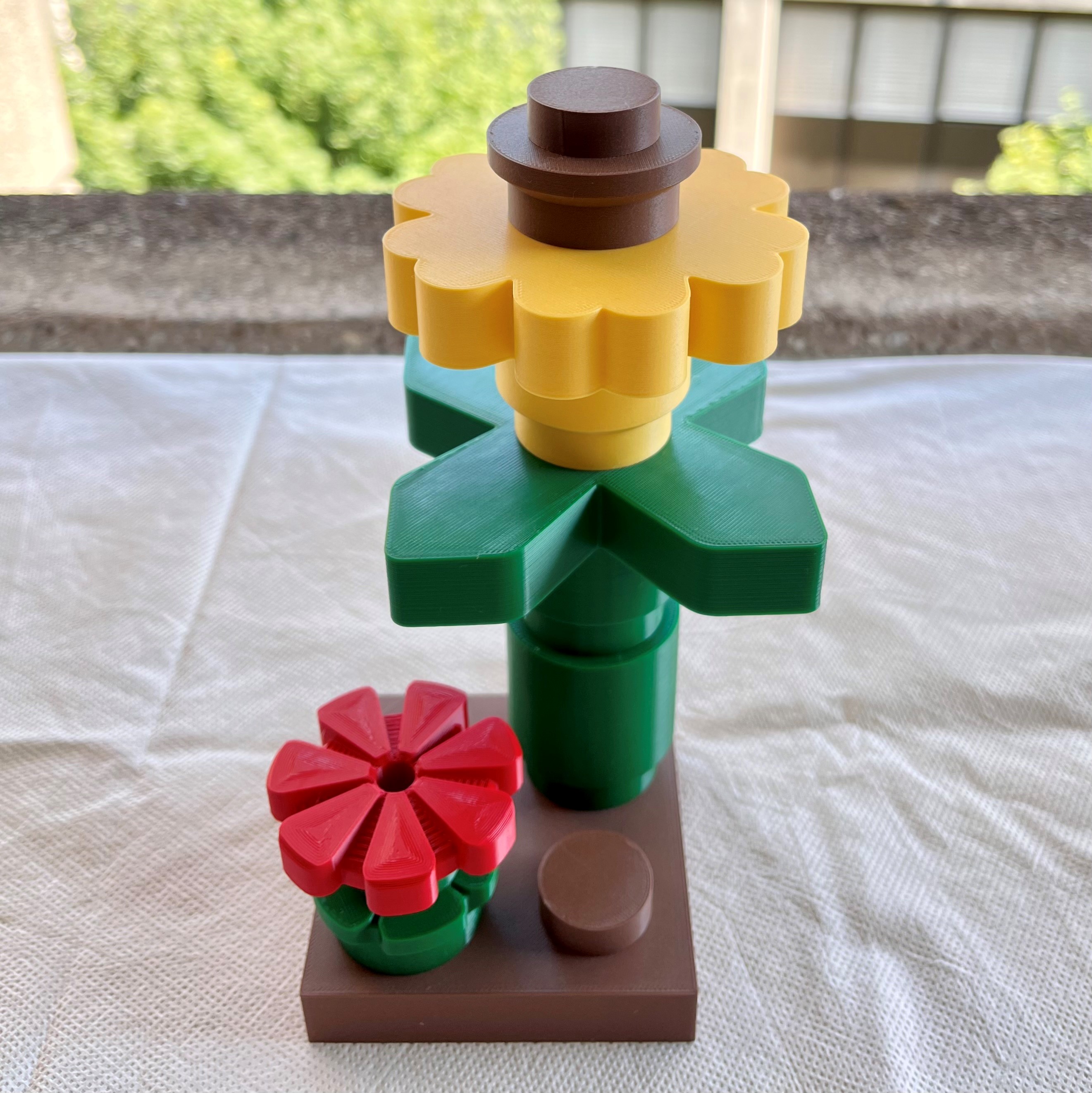 Lego Inspired Sunflower by Plastic Flow | Download free STL model ...