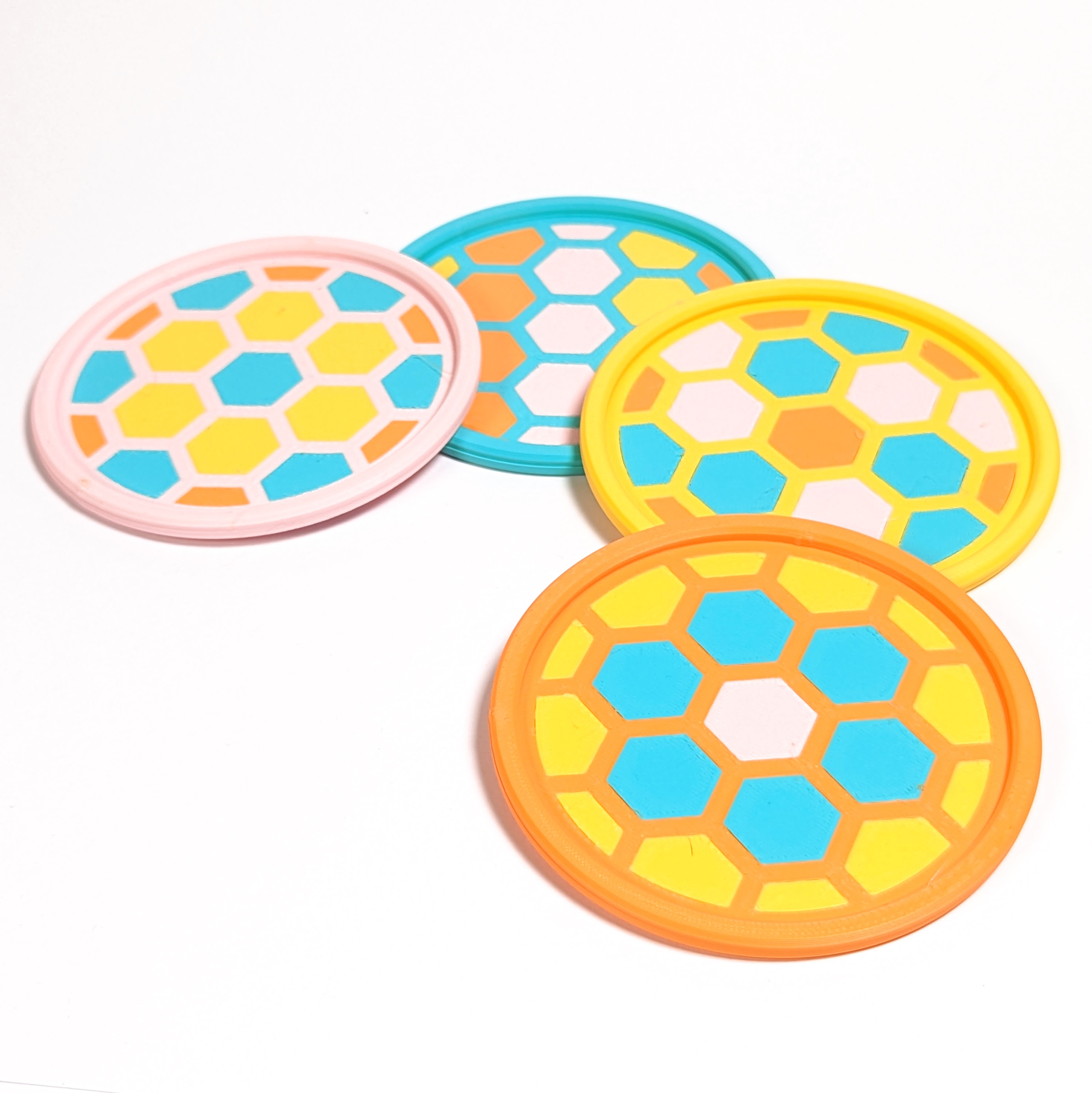 630 Multimaterial Coasters by Clockspring | Download free STL model ...