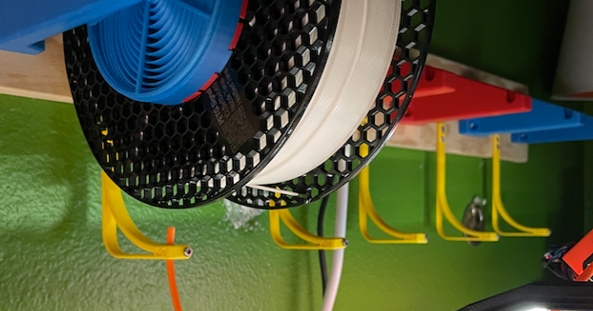 Filament Guide for Hanging Spools by GeekToyBox | Download free STL ...