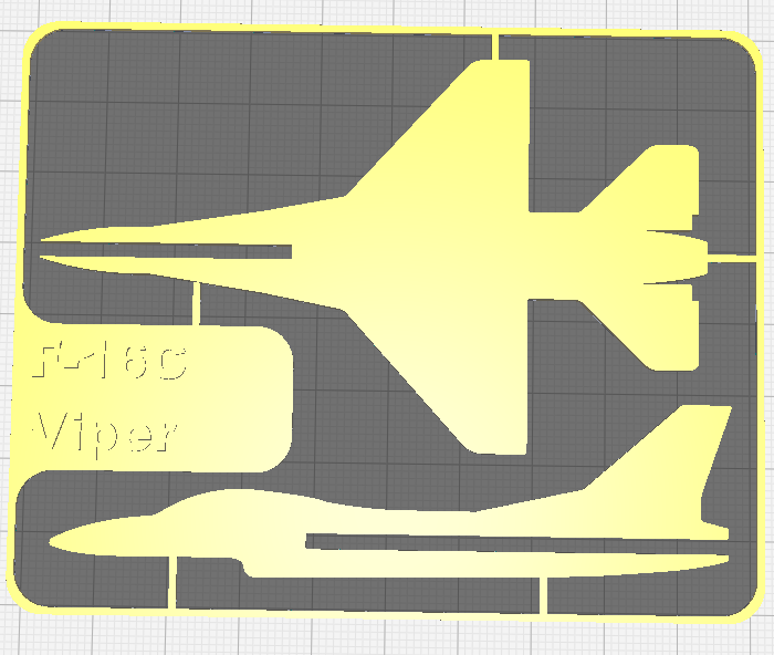 F16C (Viper) Flat Card Kit by Cody | Download free STL model ...