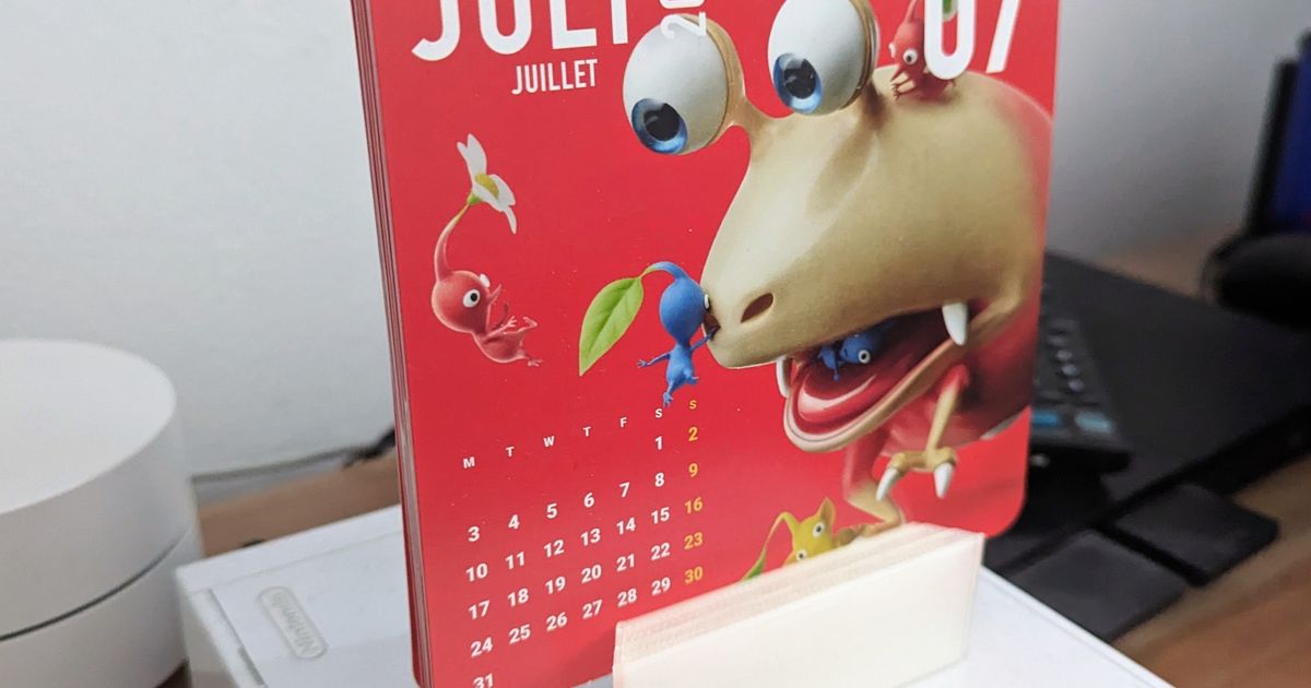 Nintendo Calendar Stand by Pitel | Download free STL model | Printables.com