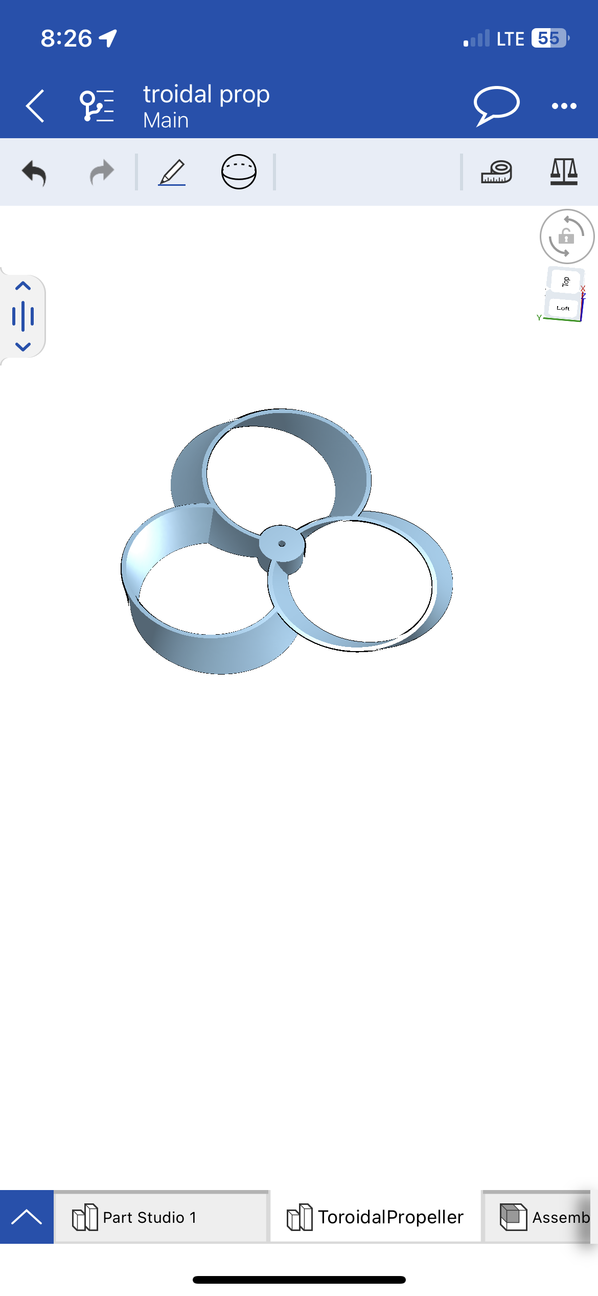 Toroidal propeller 2nd direction by Aaron Highfill | Download free STL model | Printables.com