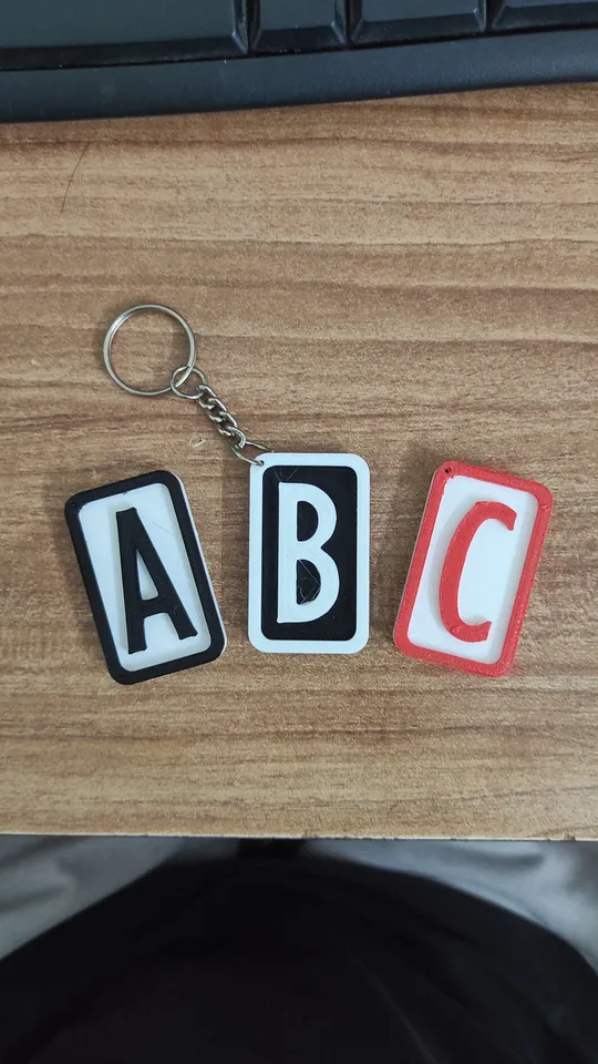 Letter keychains A2Z by CJ | Download free STL model | Printables.com