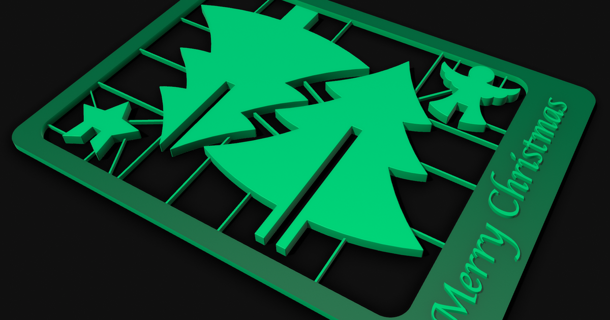 Christmas Tree - Flat Popout Card by Not Found | Download free STL ...