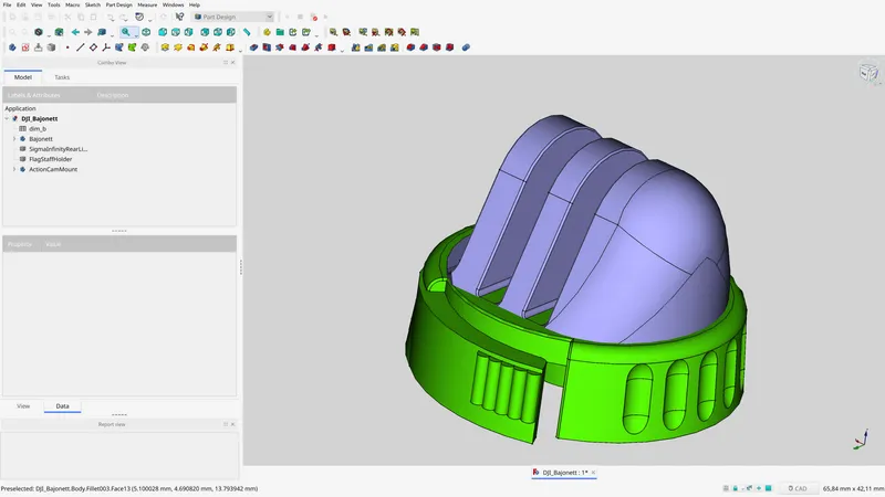 DJI bayonet mount construction kit (FreeCAD) par NUeB | Téléchargez ...