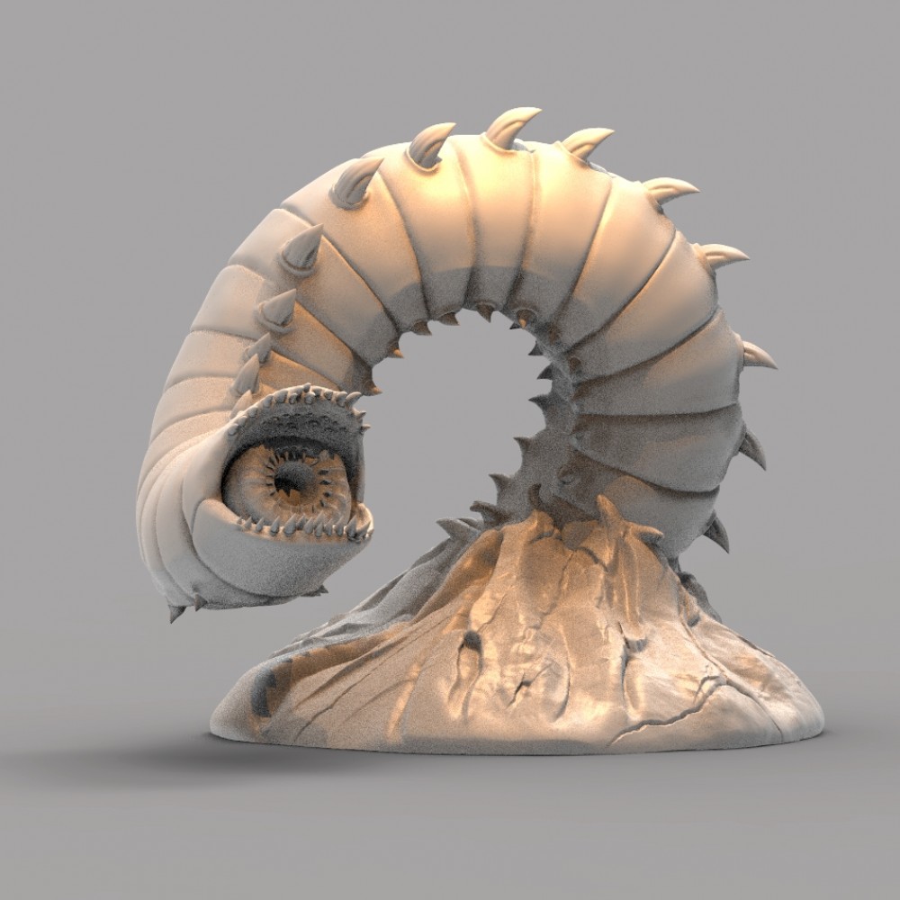Purple Worm Miniature (Pre-Supported) von Fotis Mint | Kostenloses STL ...