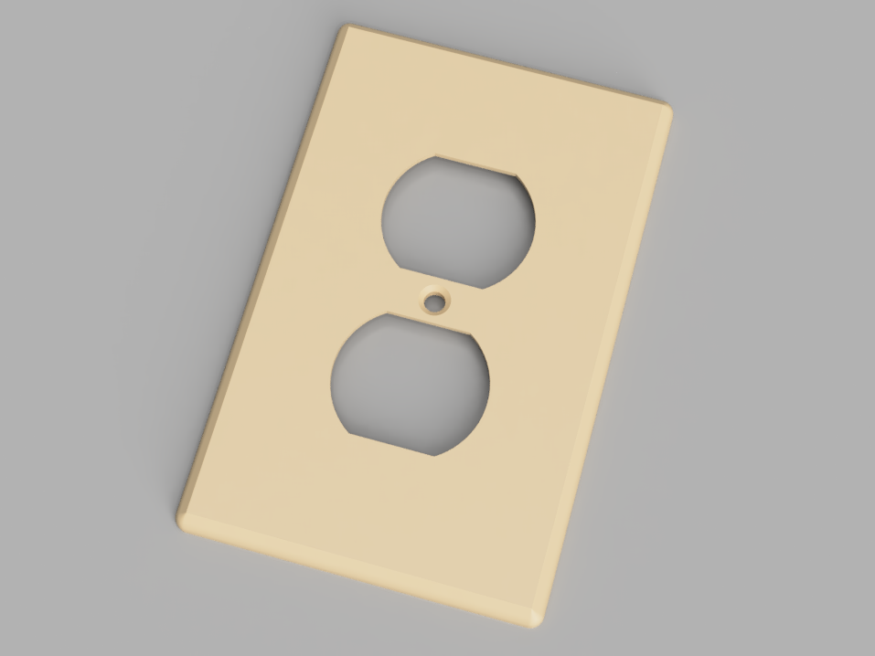 Outlet Plate 1 Gang by grizzie17 | Download free STL model | Printables.com