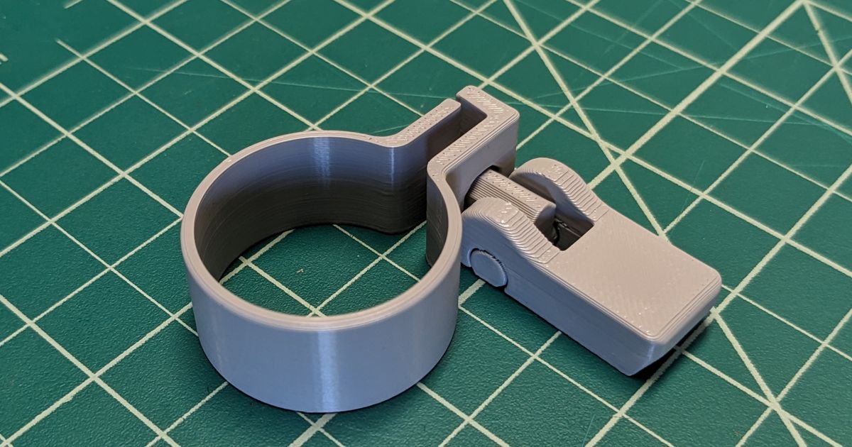 Pipe Clamp - Cam Lock, Print in Place by Squeaky Robot | Download free ...