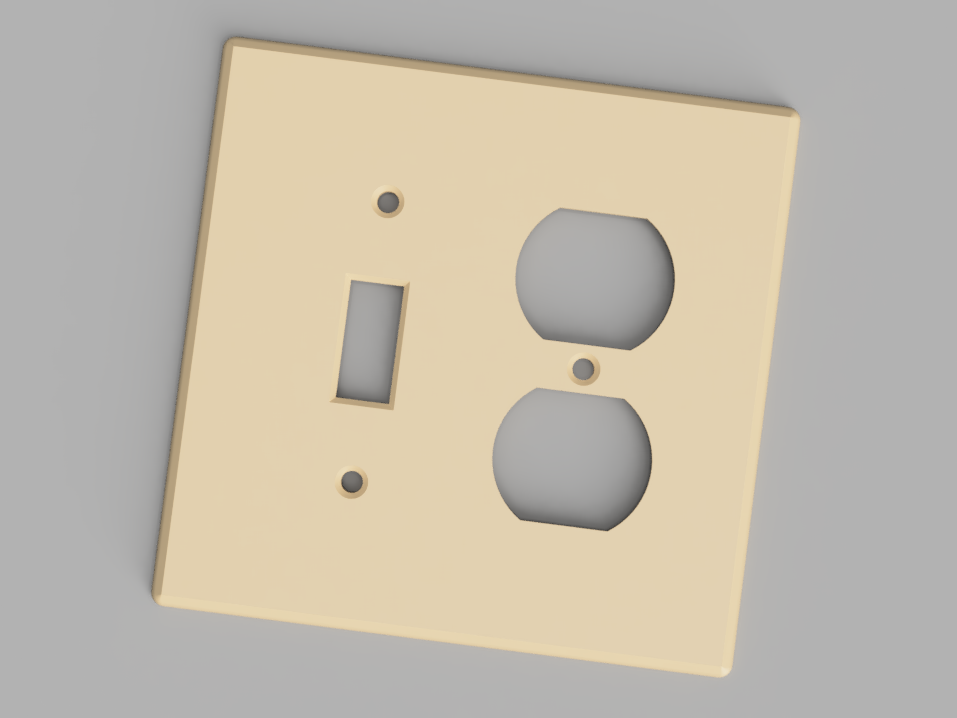 Switch Plate 2 Gang Toggle/Outlet von grizzie17 | Kostenloses STL ...