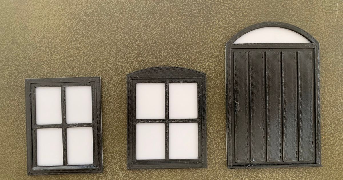 Door and Windows for a Model by Stefan R | Download free STL model ...