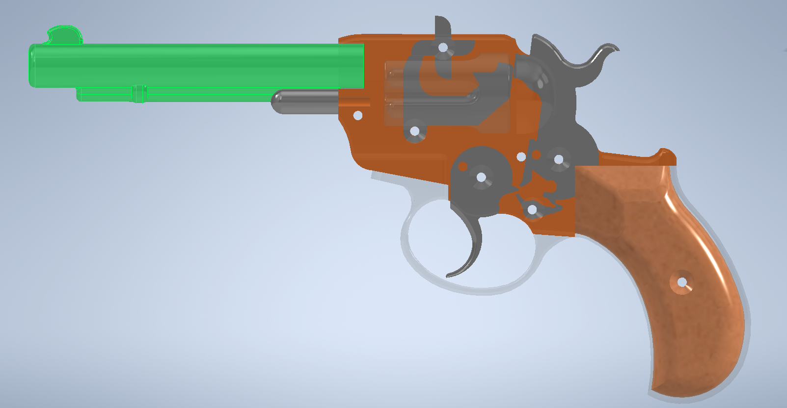 Colt 1877 lightning rubber band gun for simple mechanism by kim shii ...