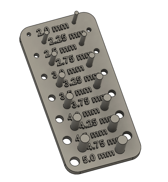 Dowel and hole reference chart by Timo | Download free STL model ...