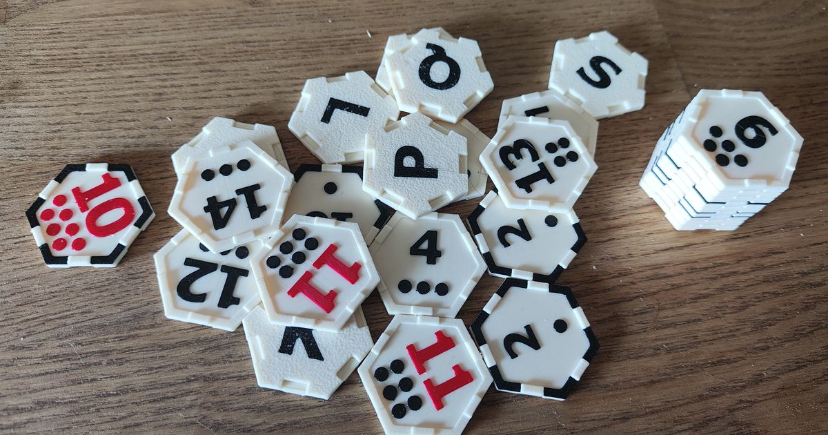 Catan Number Tokens for D8 dice by NOT your favorite engineer ...