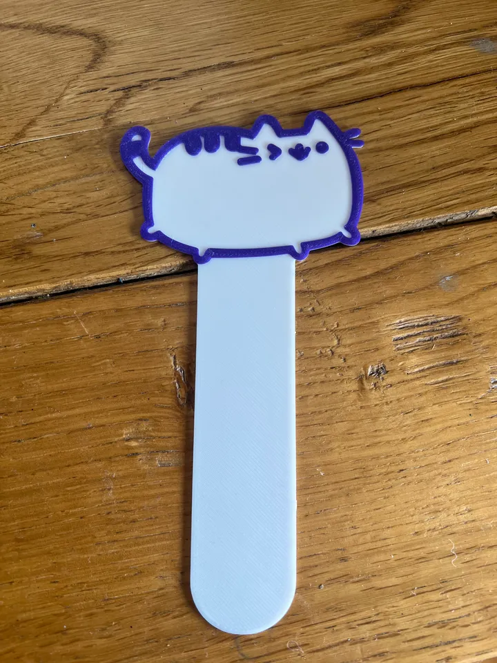 Pusheen Cat Bookmark - Happy and Winking by AshFlaw | Download free STL ...