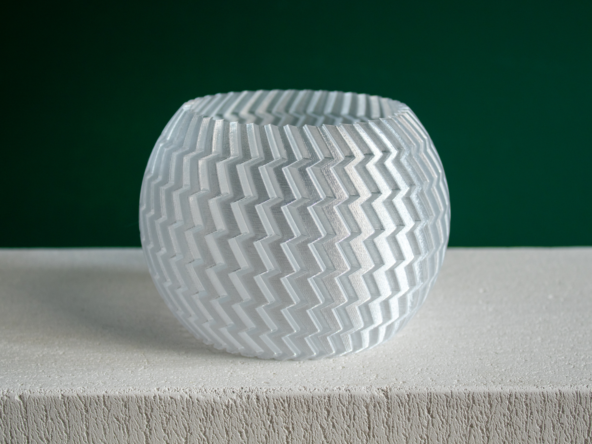 Sphere Planter Zigzag (vase mode) by Slimprint | Download free STL ...