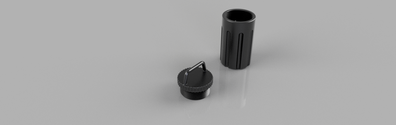 Keychain container for small items by Damian Gilli | Download free STL ...