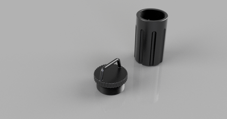 Keychain container for small items by Damian Gilli | Download free STL ...