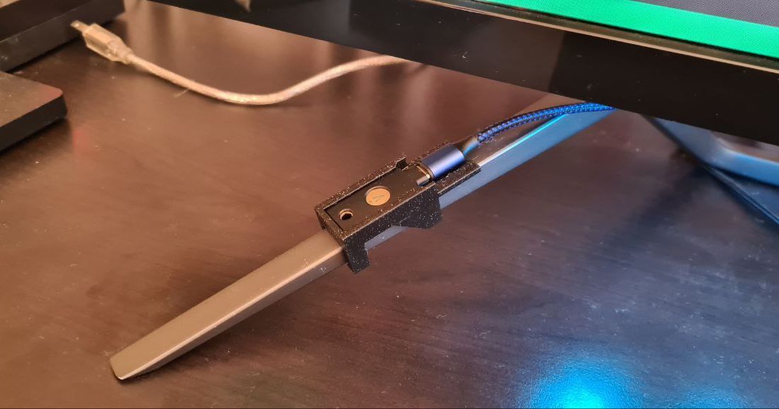 USB-C Yubikey holder for Philips monitor stands by alufers | Download ...