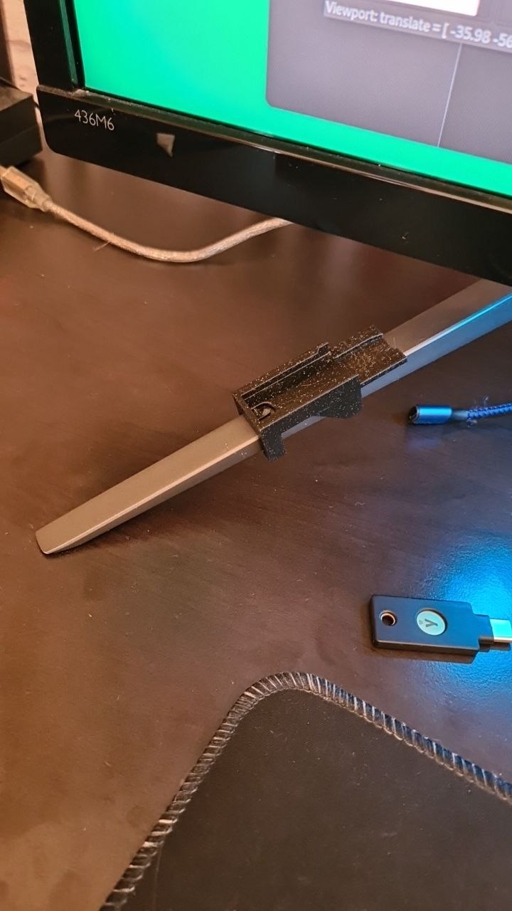 USB-C Yubikey holder for Philips monitor stands by alufers | Download ...