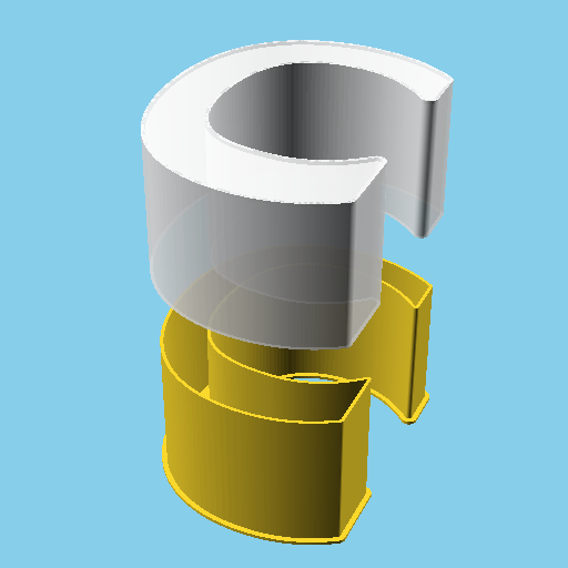 LATIN CAPITAL LETTER C, nestable box (v1) by PPAC | Download free STL ...