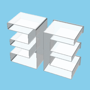 LATIN CAPITAL LETTER E, nestable box (v1) by PPAC | Download free STL ...