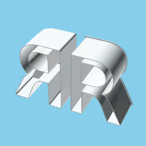LATIN CAPITAL LETTER R, nestable box (v1) by PPAC | Download free STL ...