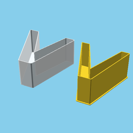 LATIN CAPITAL LETTER V, nestable box (v1) by PPAC | Download free STL ...