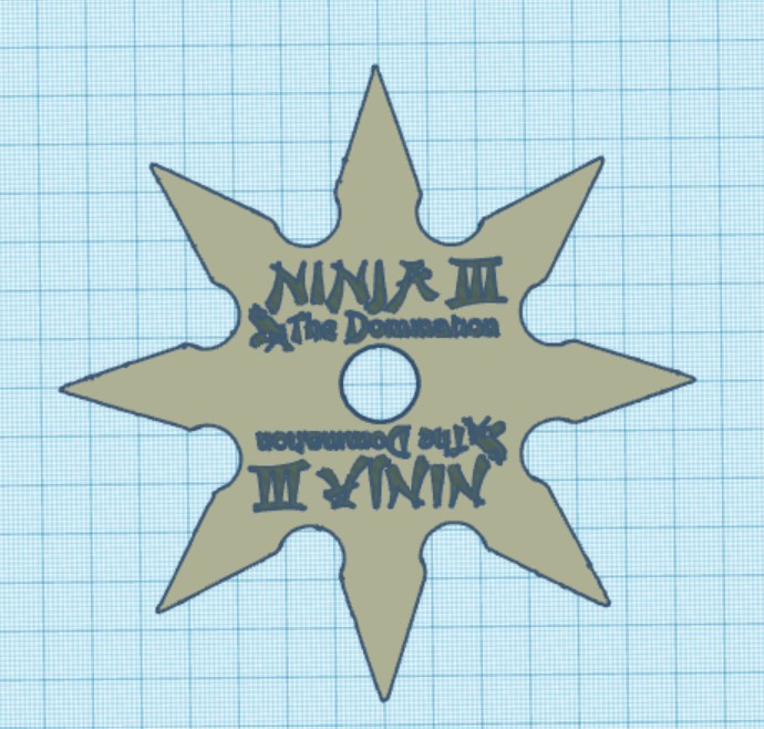 Ninja III: The Domination 8 point Shuriken with double Ninja III logo ...