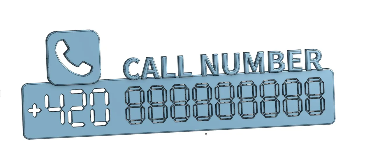 Car breakout numbers phone number sign by David Šec | Download free STL ...