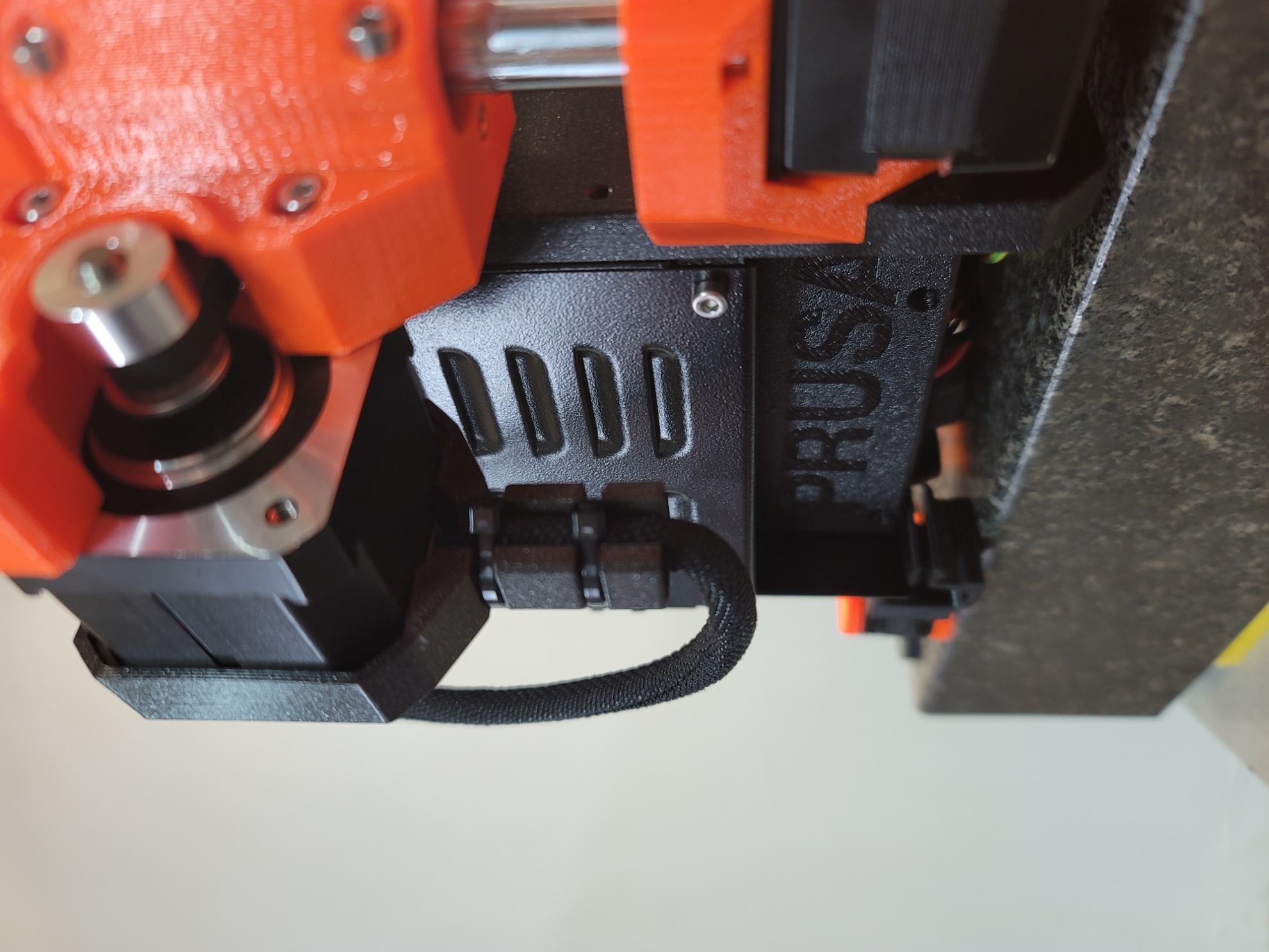 X axis motor cable wire protection strain relief Prusa's Mk3 and Mk4 by ...